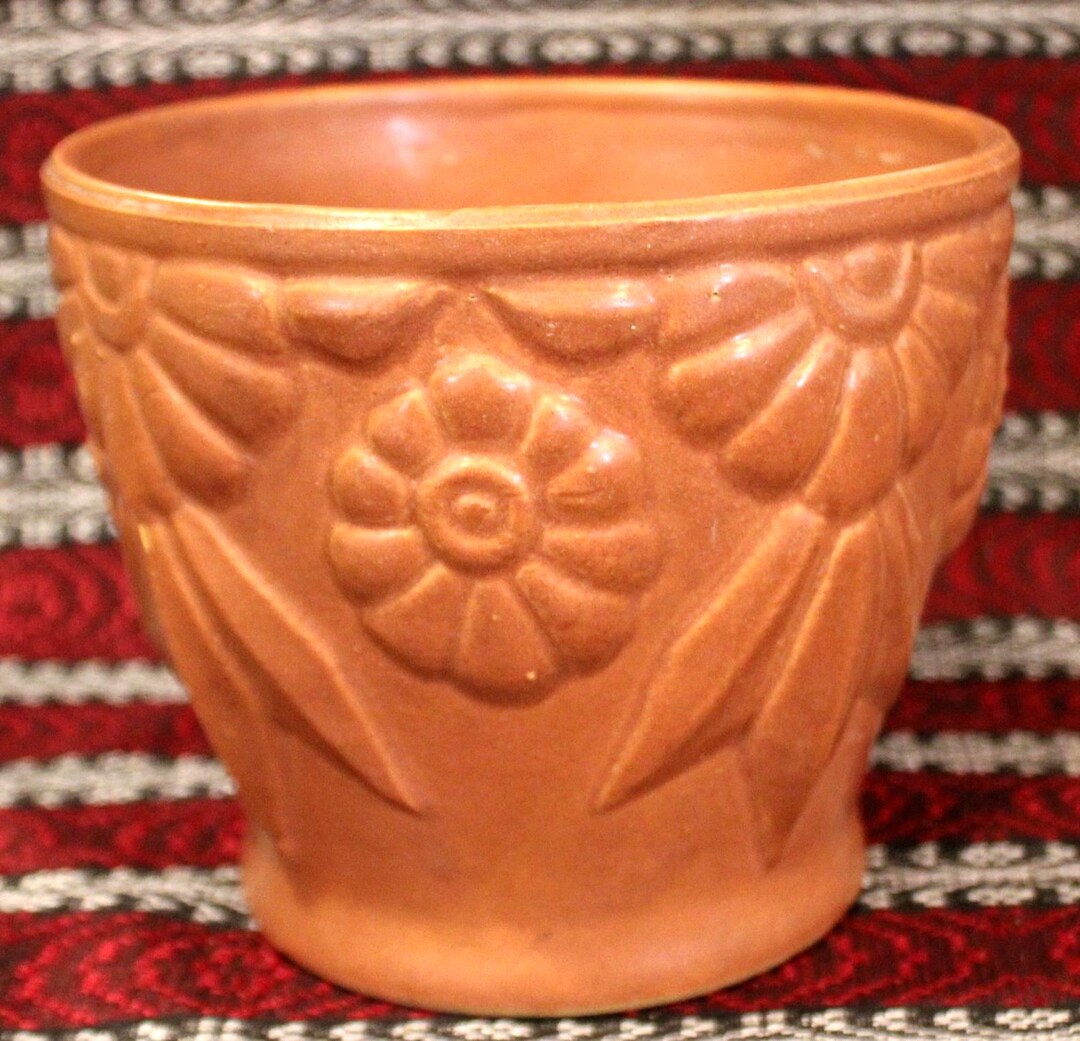 Beautiful Vintage Unmarked Brush Mccoy Burnt Orange/pumpkin Colored Art ...