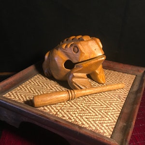 Wood Frog Instrument | Thai Handmade Wooden Toy | Percussion Guiro | 6 ...
