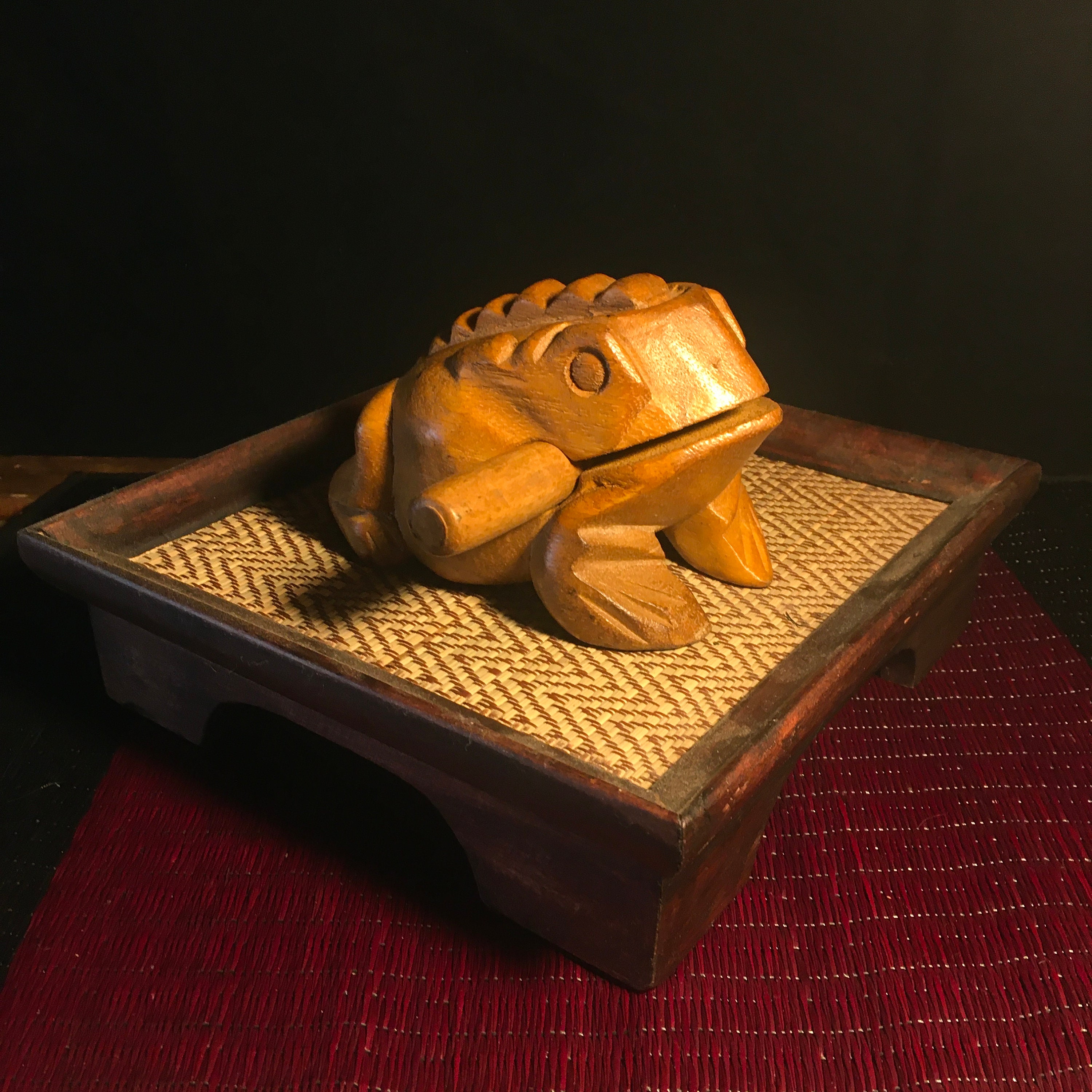 Wood Frog Instrument | Thai Handmade Wooden Toy | Percussion Guiro | 6 ...