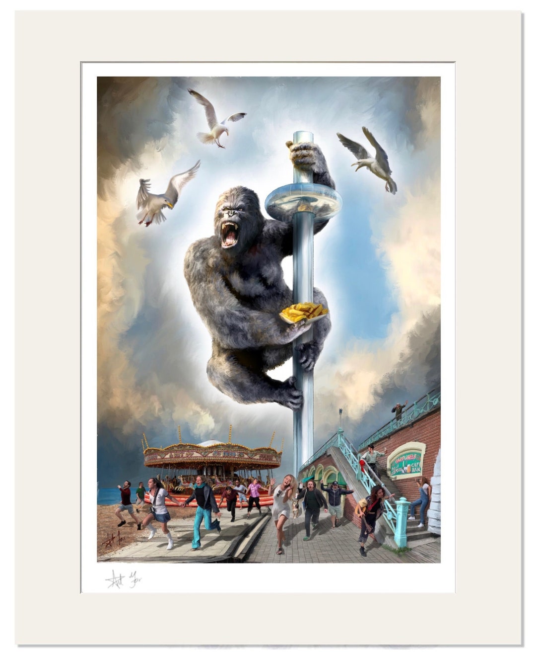 King Kong Fine Art Print by Ant Fox With Augmented Reality Animation - Etsy