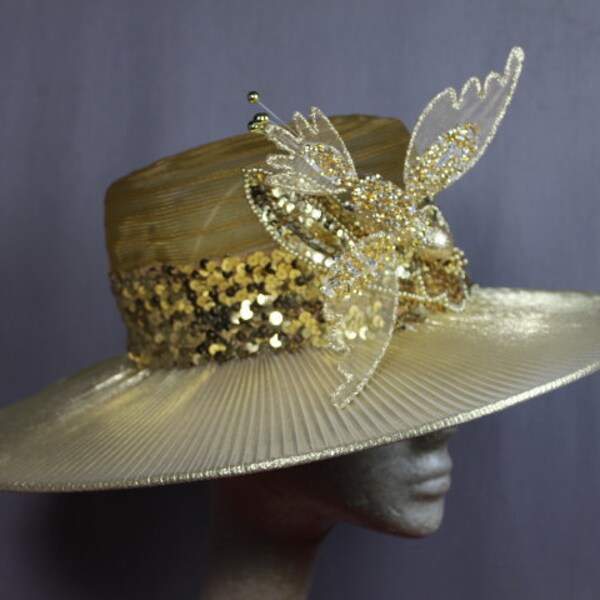 Gold Church Hat - Etsy