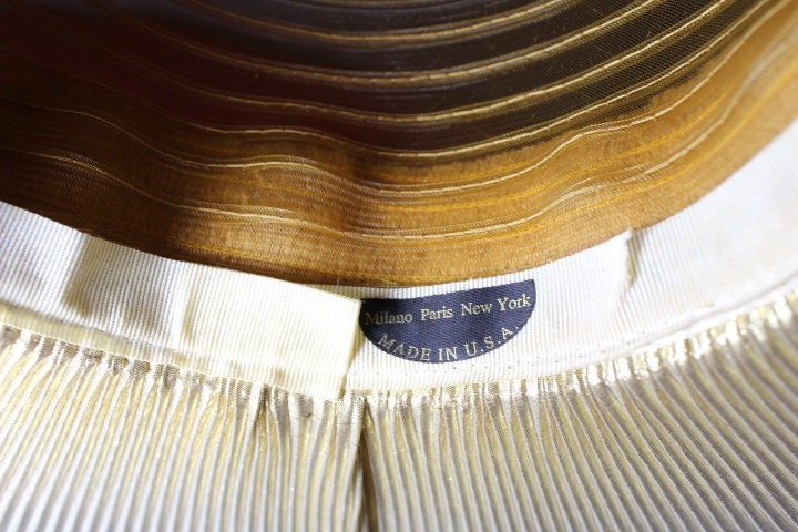 Flamboyant Gold 80s Dynasty Style Hat Weddings Church Parties Stage ...