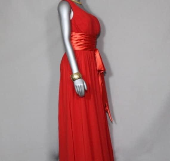 Luscious Red Formal Greek Goddess Gown Holidays Weddi… - Gem