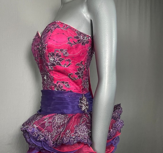 Wild Purple Pink Flamenco Dress Latin Dance Completio… - Gem