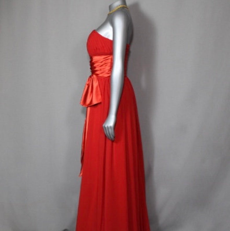 Luscious Red Formal Greek Goddess Gown Holidays Weddings Proms Pageants ...