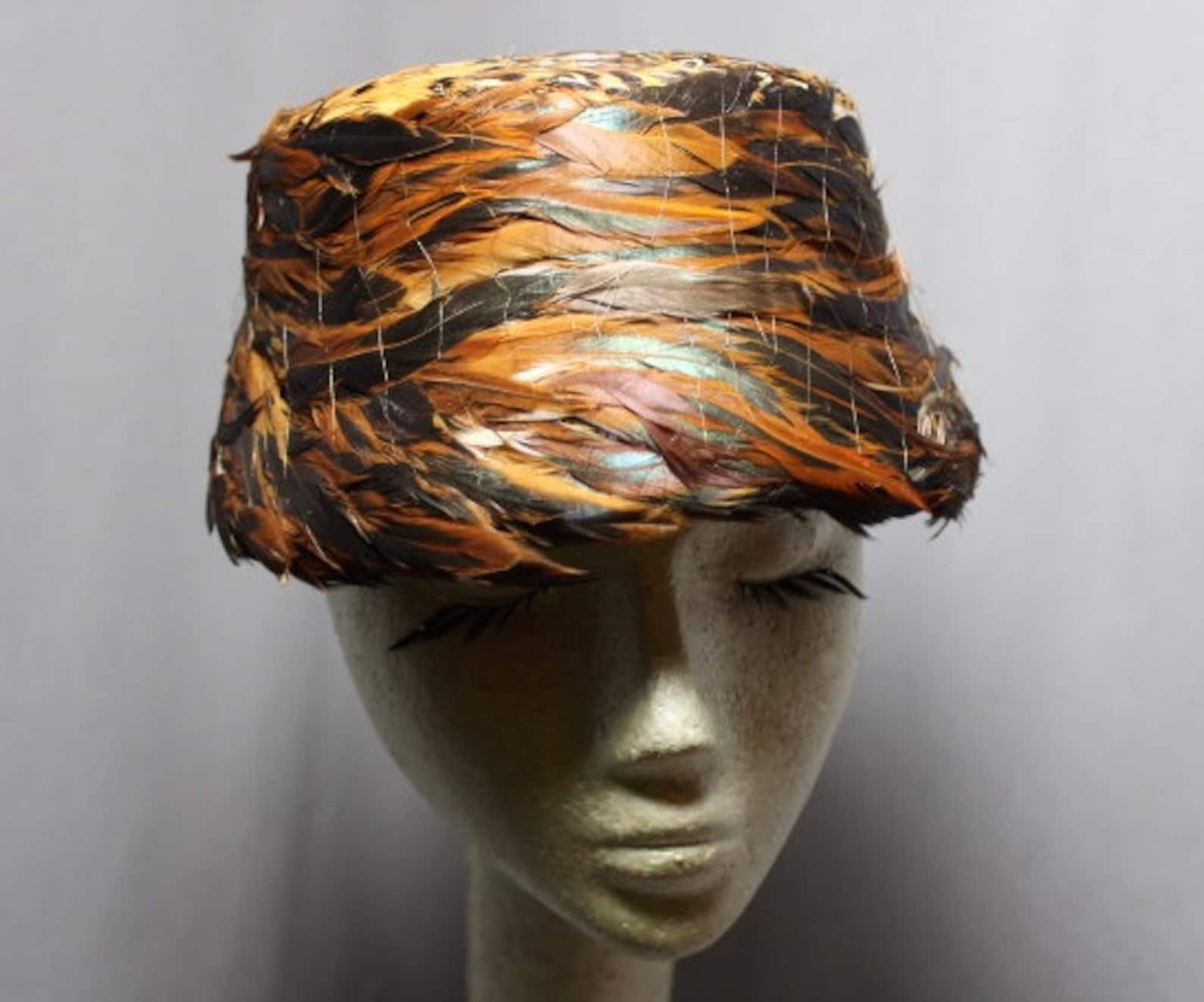 Vintage Pheasant Feather Hat - Etsy