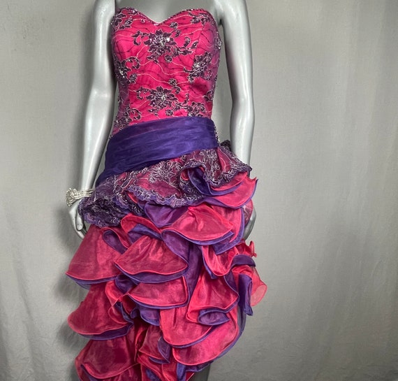 Wild Purple Pink Flamenco Dress Latin Dance Completio… - Gem