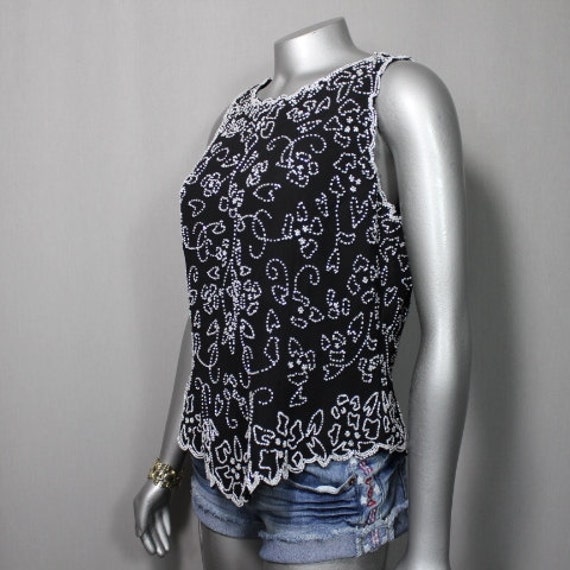 Black Beaded Summer Shell Formal Or Informal Wear Gem black-beaded-summer-shell-formal-or-informal-wear-gem