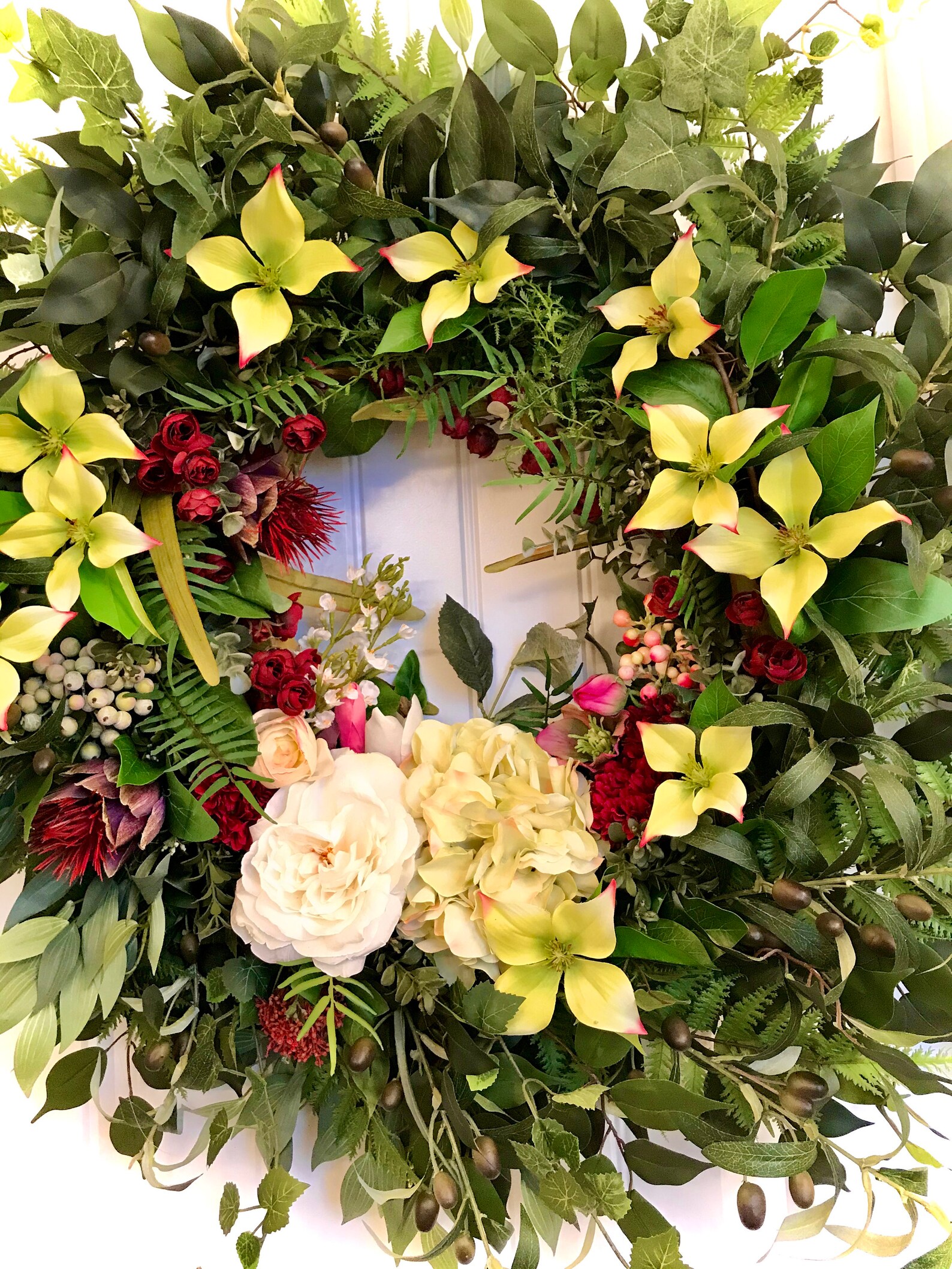 READY TO SHIP Large Spring Greenery Wreath for Front Door - Etsy