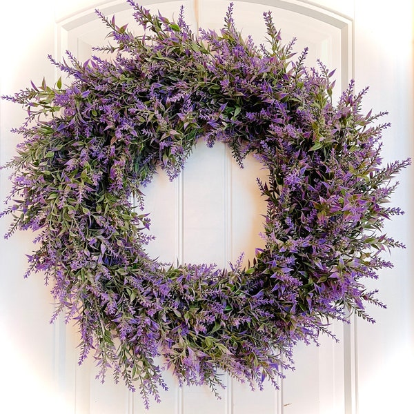 Lavender Wreath - Etsy