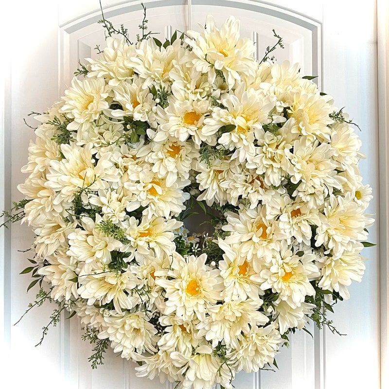 Daisy Wreath - Etsy