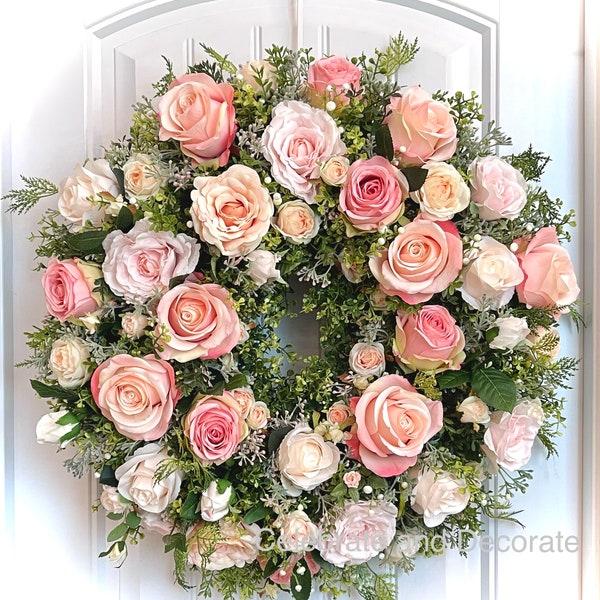 Rose Wreath - Etsy