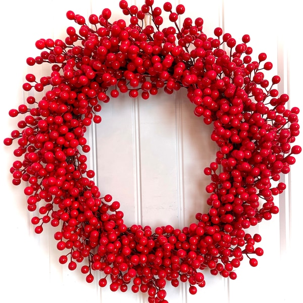 Red Berry Wreath - Etsy