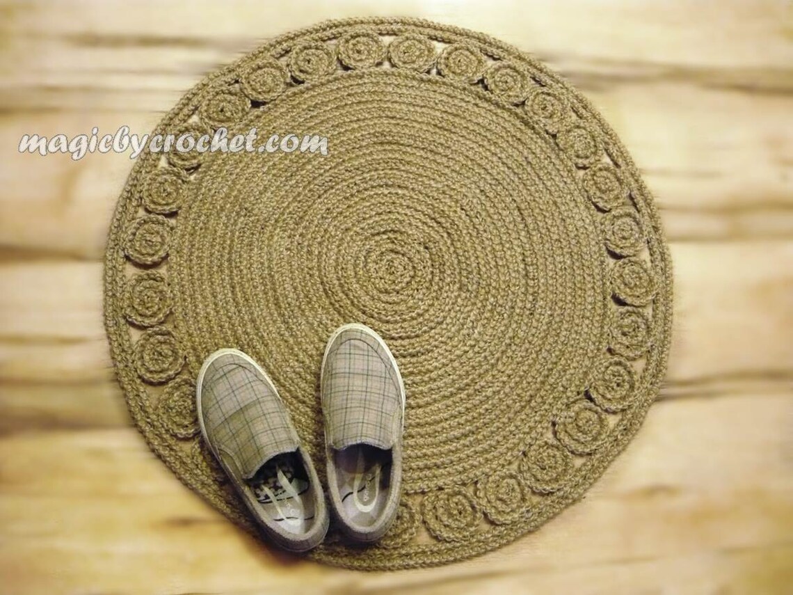 Jute Rug Braided Rug Round Crochet Rug Handmade Rug - Etsy