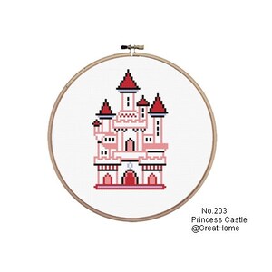 PDF Instant Download, Princess Castle Cross Stitch Chart Pattern, No ...