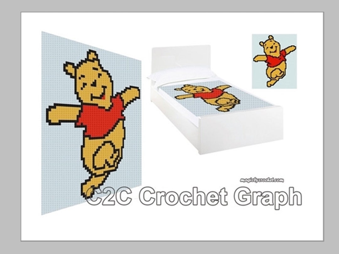 C2C Crochet Graph, Winnie the Pooh ,PDF Instant Download, No.005 - Etsy