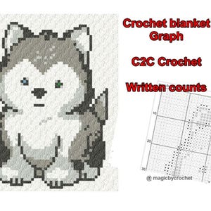 C2C Crochet Blanket Graph, Written Counts, PDF Download, C2C Pattern ...