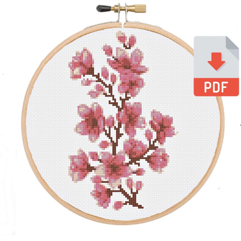 Cherry Blossom Cross Stitch Patterns - Etsy