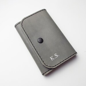 Purple Leather Key Wallet, Handmade Key Holder, 6 Keys - Etsy