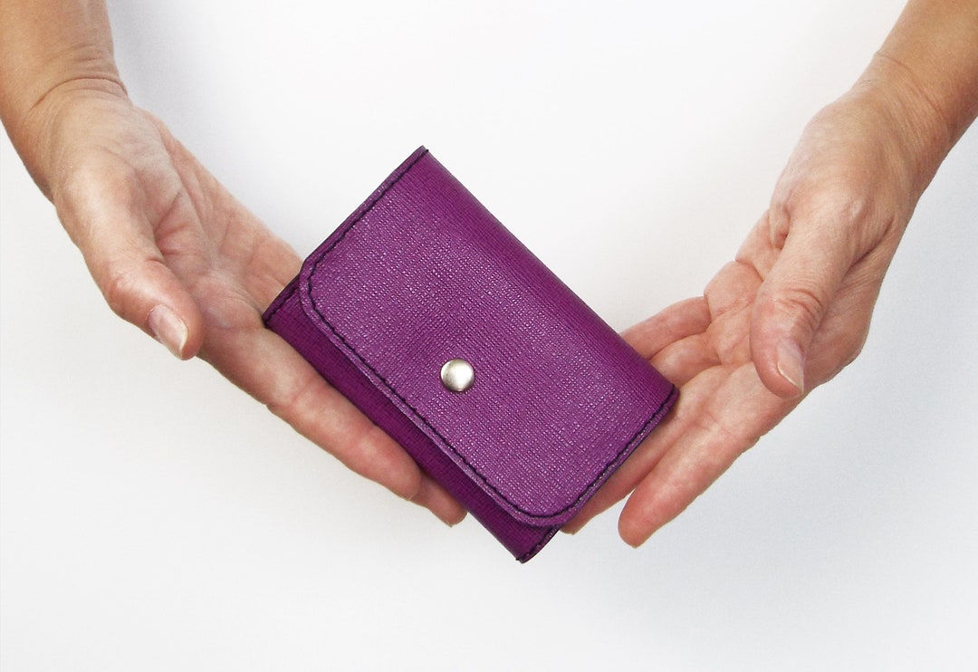 Purple Leather Key Case, Key Holder, Key Wallet, Key Chain. Leather Key ...