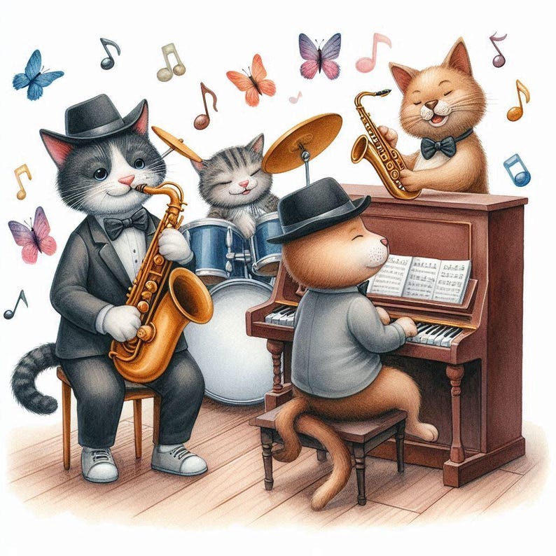 Cat Band 1 Digital File - Etsy