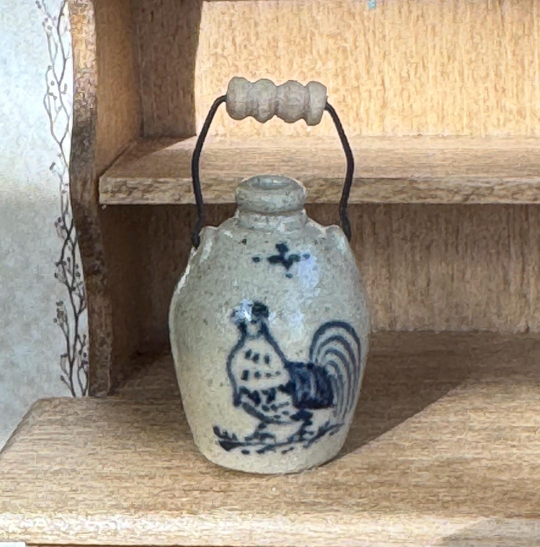 Jane Graber Handled Rooster Jug in 1/12th Scale - Etsy