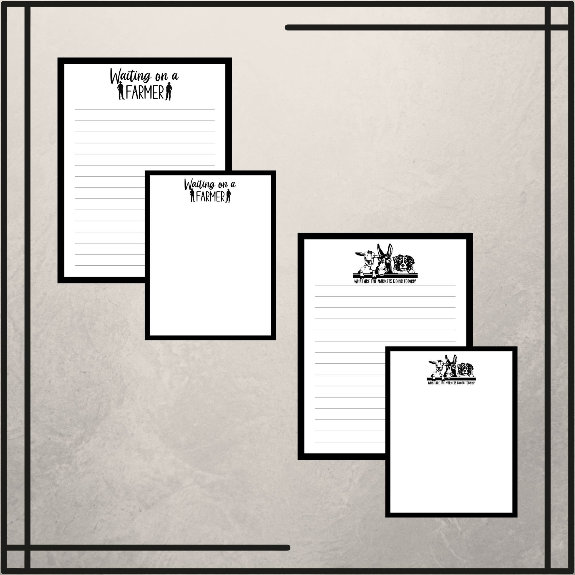 Farm Quote Digital Notepad: Rustic Country Notes (PDF & JPG) - Etsy