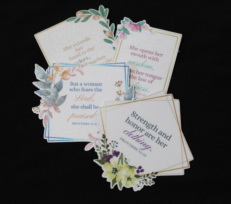 Proverbs 31 Floral Inspirational Sticker Pack - Etsy