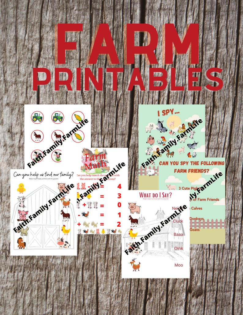 Farm Fun Activity Pack | Printable Kids Worksheets | Educational Farm ...