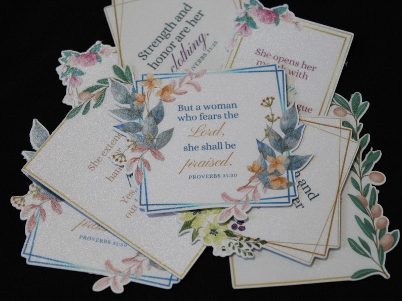 Proverbs 31 Floral Inspirational Sticker Pack - Etsy