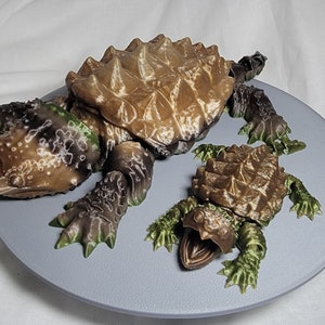 Baby Articulating Snapping Turtle - Etsy