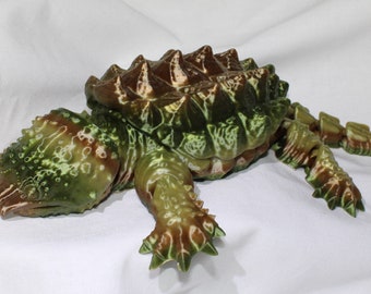 Realistic Ceramic Alligator Snapping Turtle Hand Painted & Handmade ...