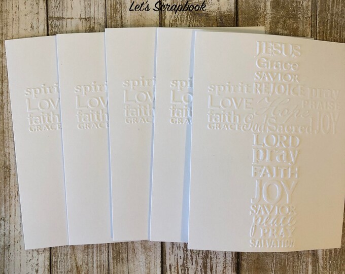 Embossed Easter Cards Embossed Cards Embossed Cross Cards - Etsy