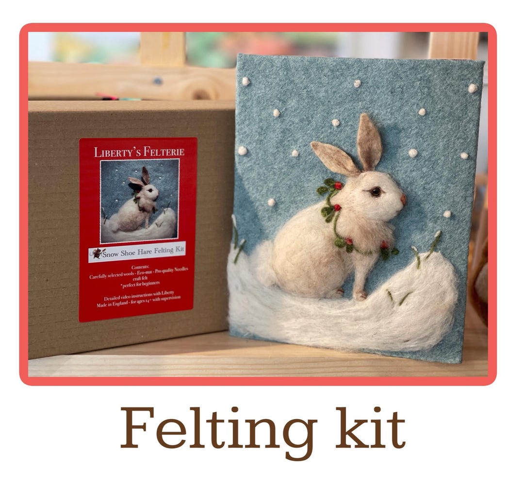 Snow Shoe Hare Needle Felting Kit - Learn With Libertys Felterie ...