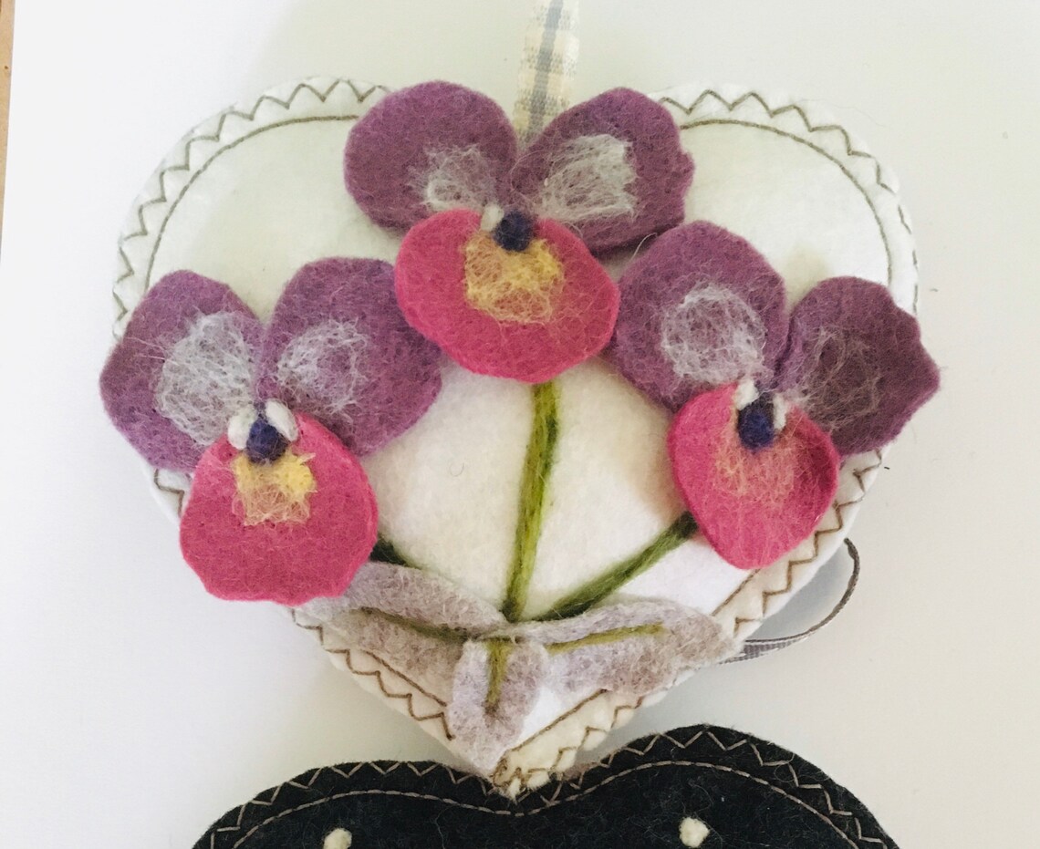 Felt Flower Scented Heart Felt Pansy Decorationnew Home - Etsy