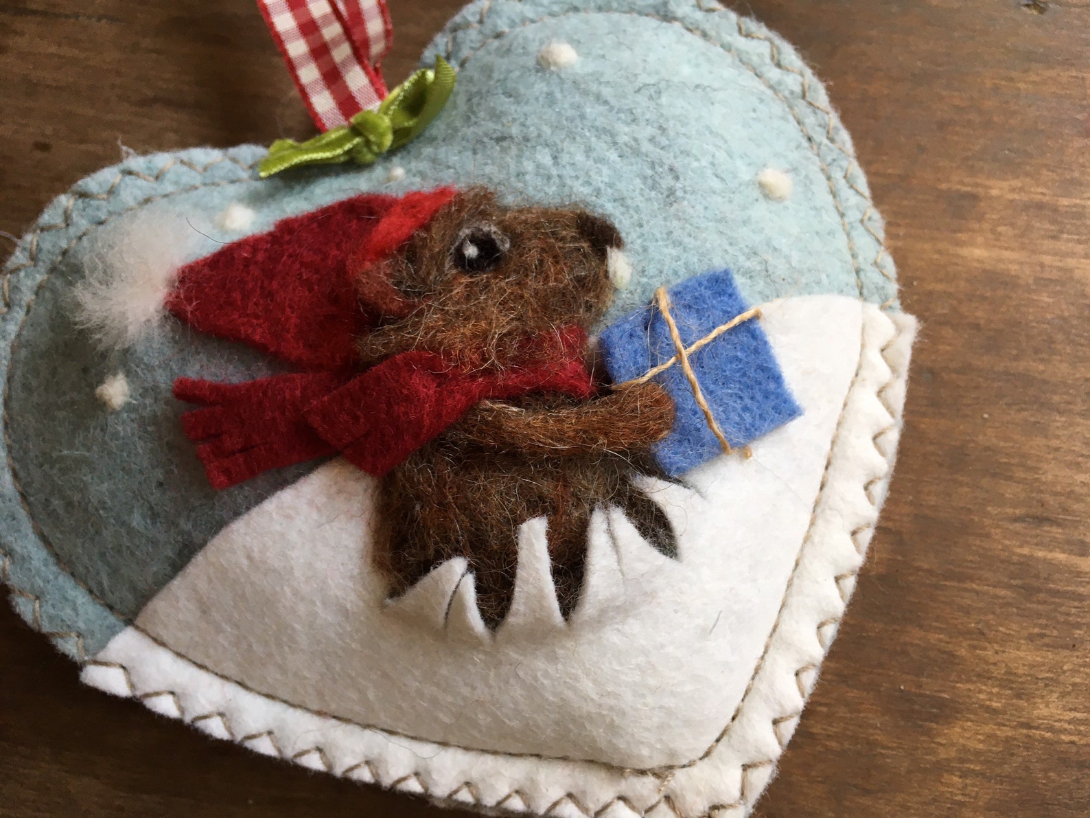 Groundhog Day Christmas Felt Decorative Heart Personalised - Etsy