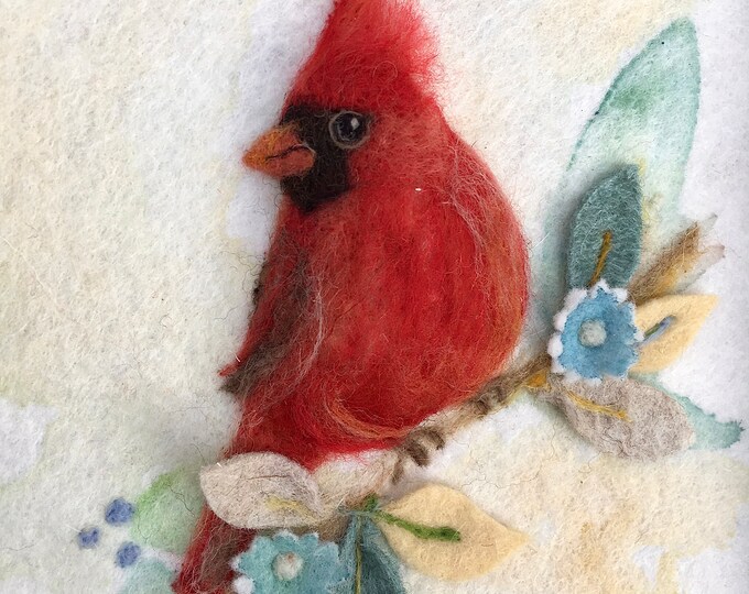 Red Cardinal 3 Dimensional Needle Felted Picture - Etsy