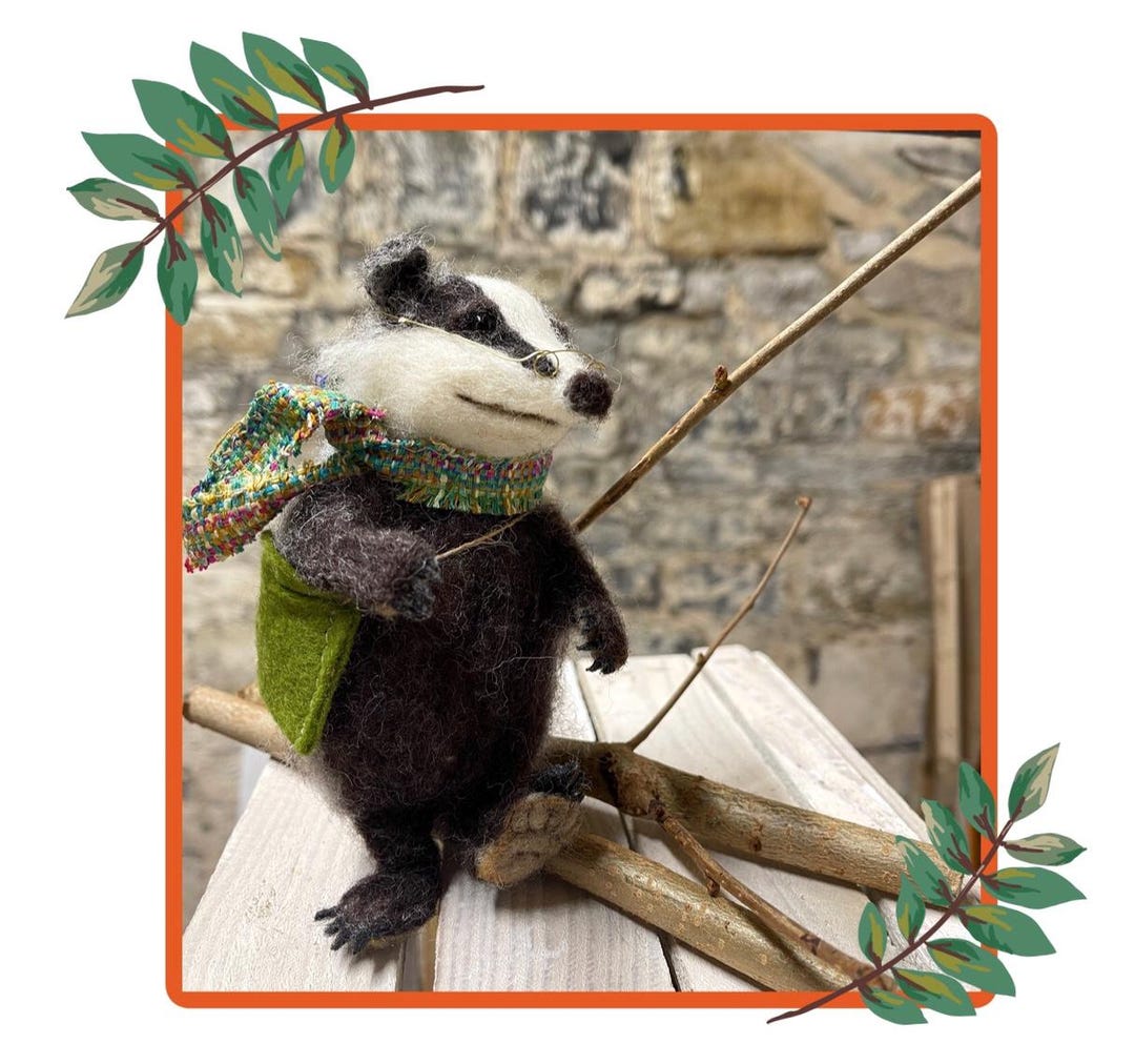 Mr. Badger Needle Felting Kit - Learn With Libertys Felterie Felting ...