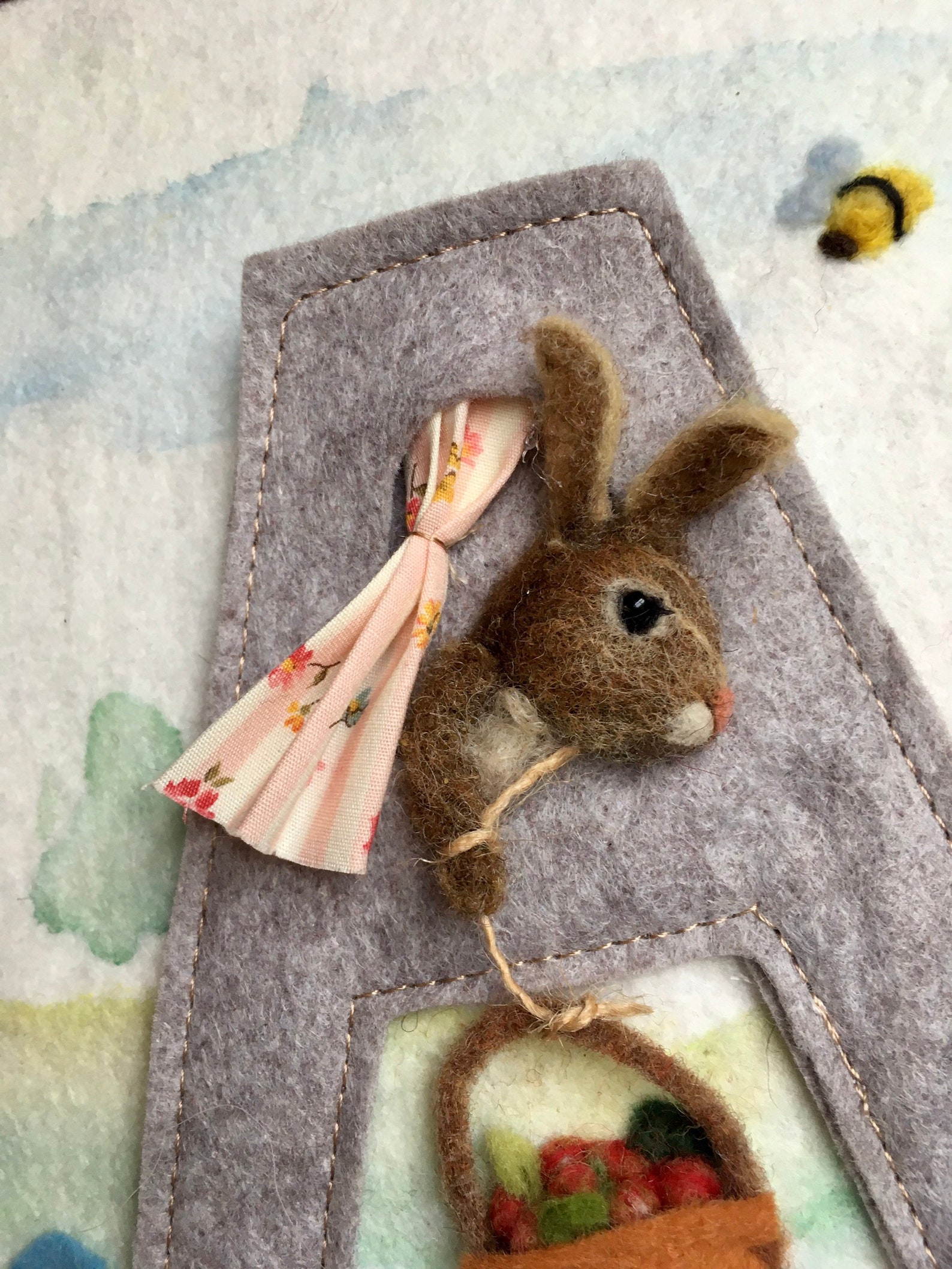 Personalised LETTER Needle Felt Wall Art Name Picture FRAMED - Etsy UK