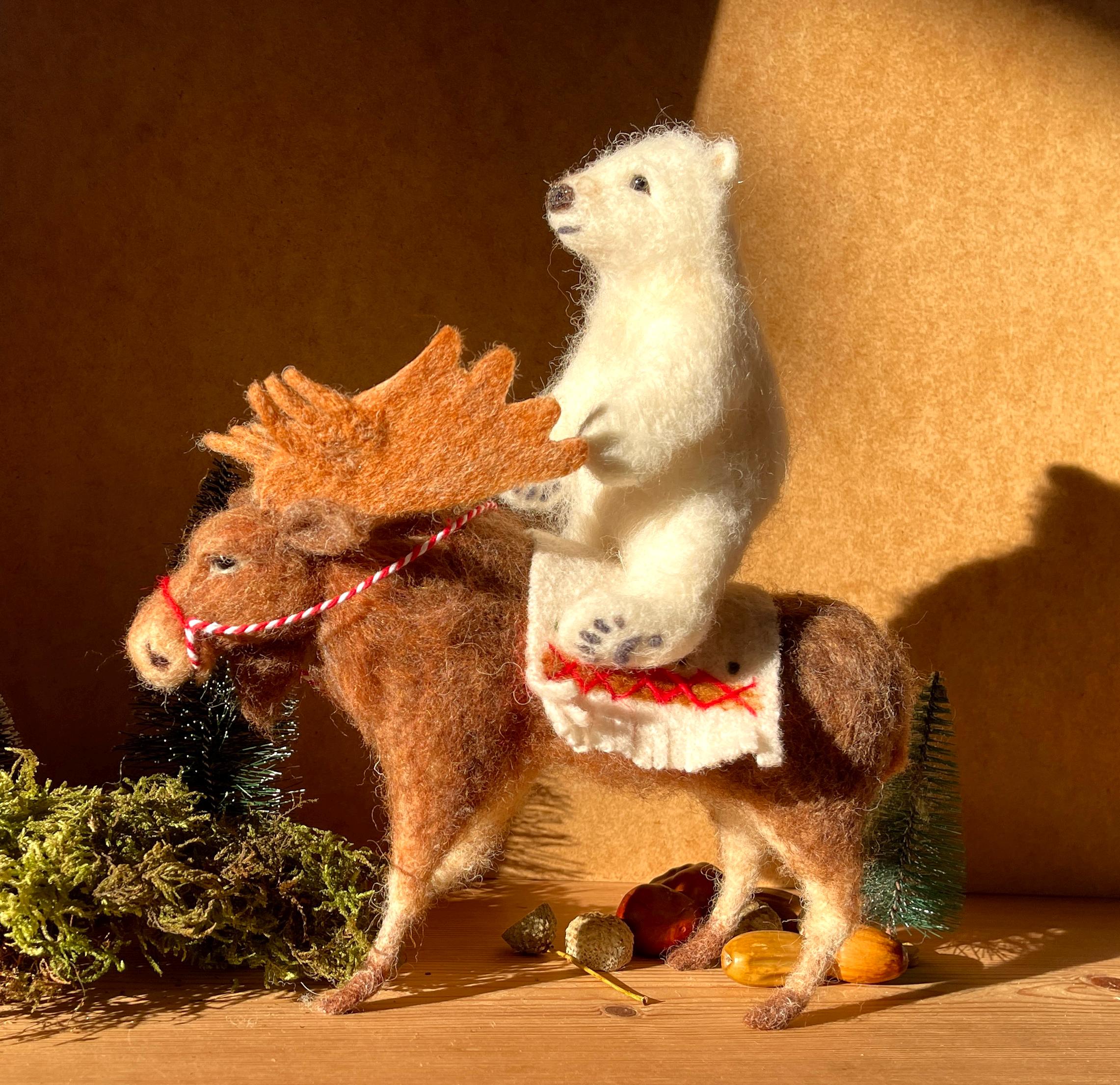Moose 3d Needle Felting Kit - Learn With Libertys Felterie Felting Kits ...