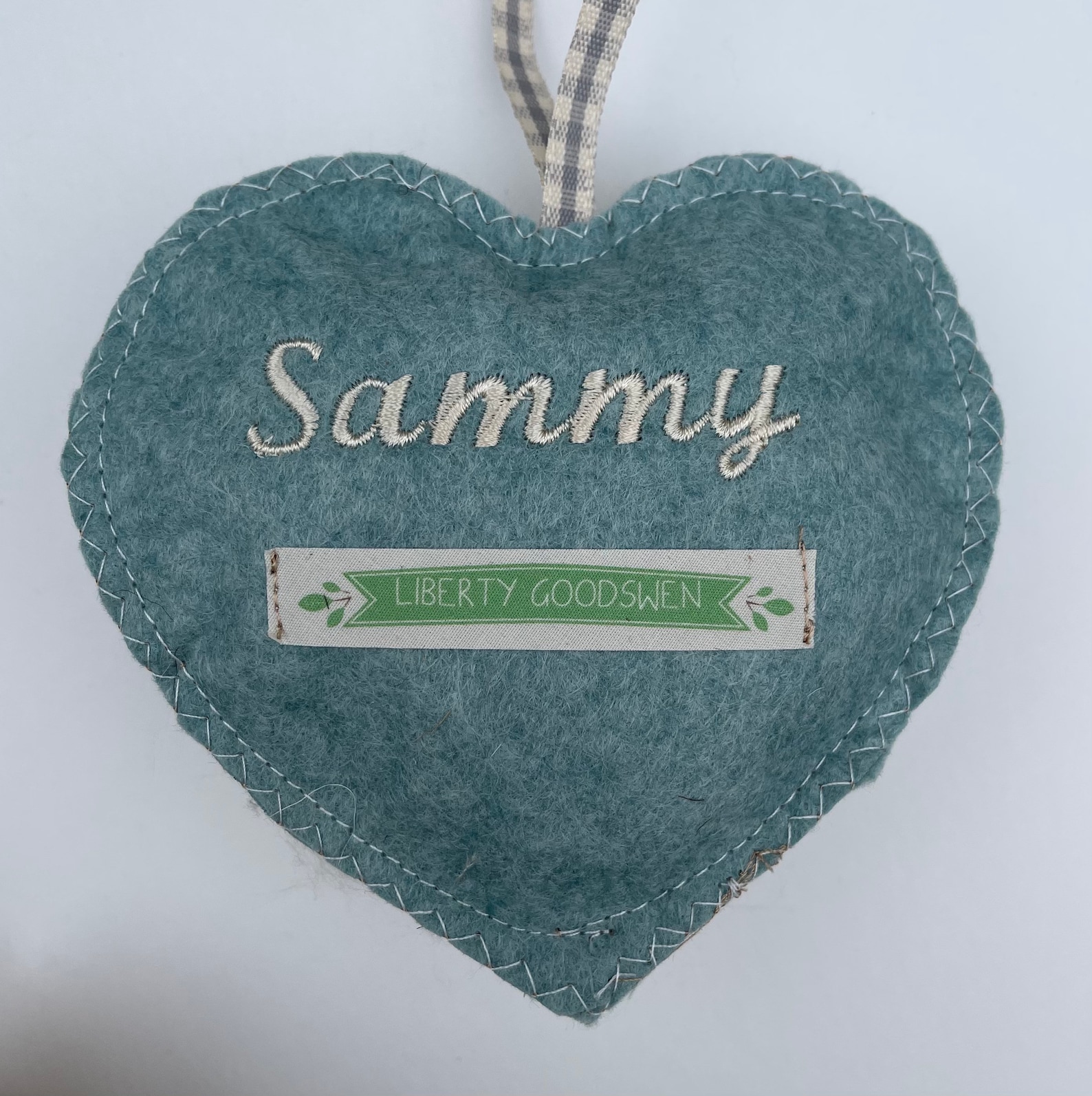 Felt Heart Rabbit Relaxing in a Hammock, Hanging Decoration for a Loved ...