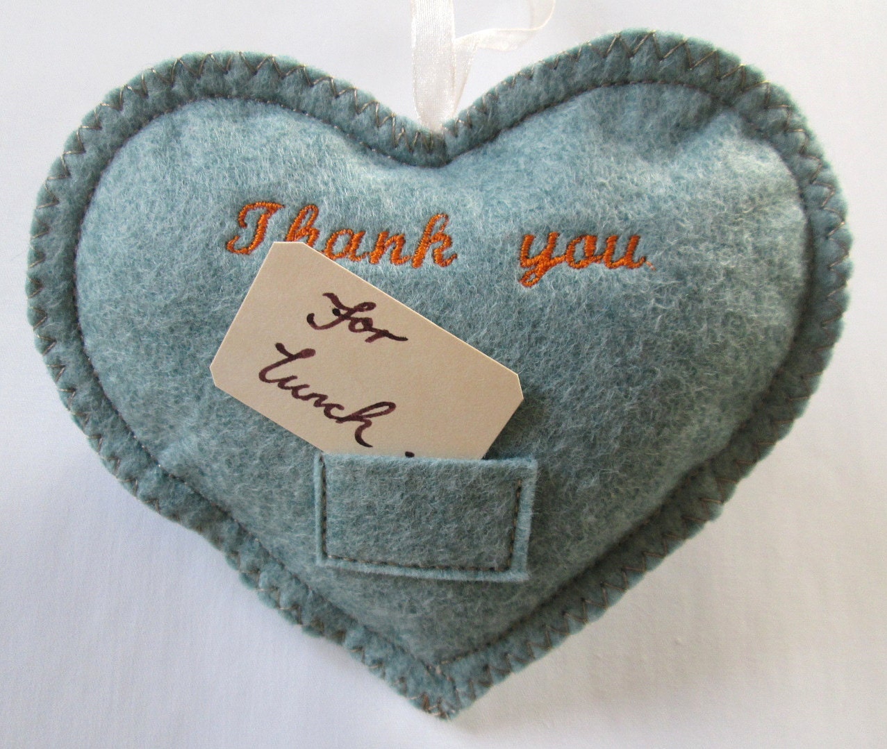 Needle Felted Sheep Heart: Personalized Hanging Decoration With Pocket ...
