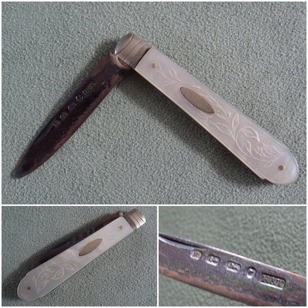 Antique Sterling Silver Folding Fruit Knife - Etsy