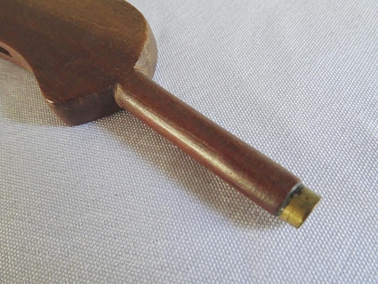 Antique Knitting Sheath Childs Miniature Goose Wing Card Wood Inlaid ...