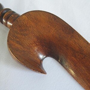 Antique Knitting Sheath Goose Wing Carved Wood Victorian Treen English ...