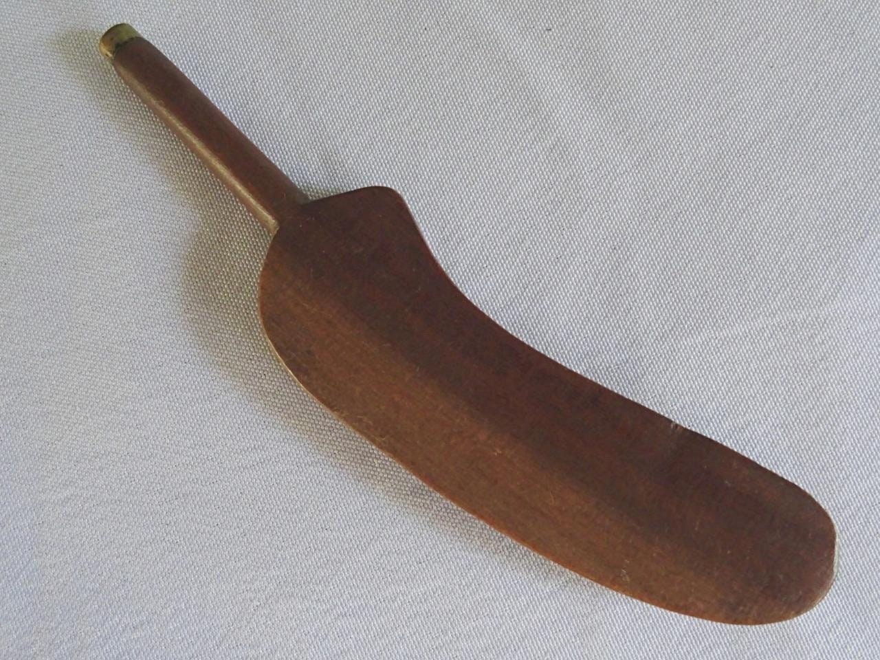 Antique Knitting Sheath Childs Miniature Goose Wing Card Wood Inlaid ...