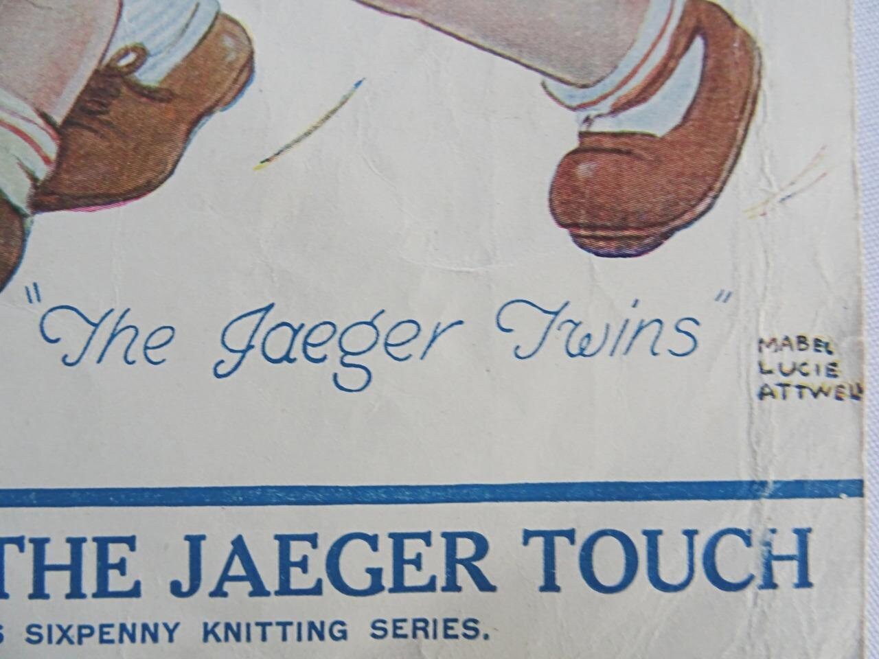 Vintage Knitting Pattern Booklet 1930s Jaeger Twins Mable Lucie Attwell ...