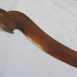 Antique Knitting Sheath Goose Wing Carved Wood Victorian Treen English ...