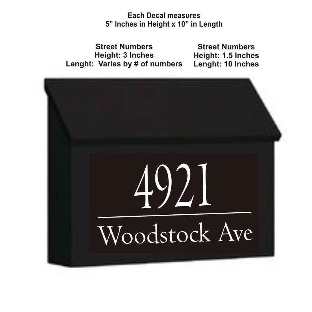 Modern House Numbers Mailbox Decals Address Sign Front Door Decor New ...