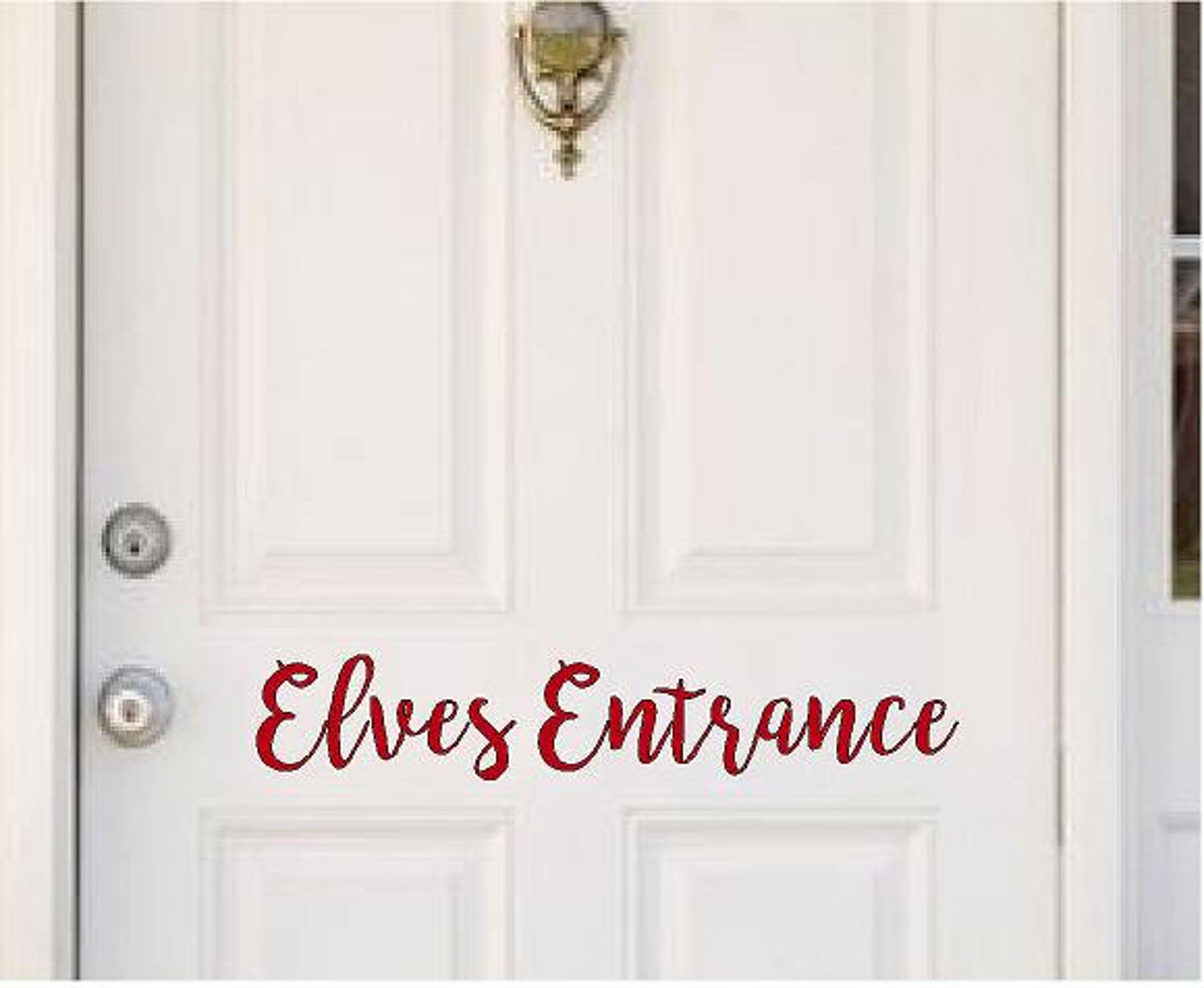Elves Entrace Door Decal | Christmas Wall Decal | Holiday Decal ...